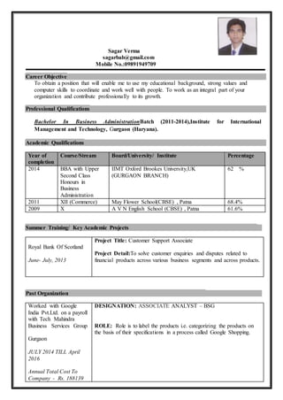 Resume-Sagar Verma | DOCX