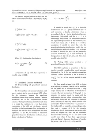Measuring Robustness on Generalized Gaussian Distribution | PDF