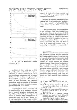 Measuring Robustness on Generalized Gaussian Distribution | PDF