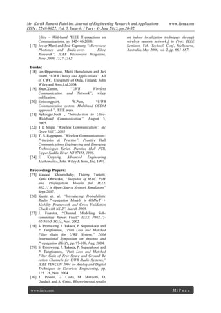 Indoor Radio Propagation Model Analysis Wireless Node Distance and Free ...