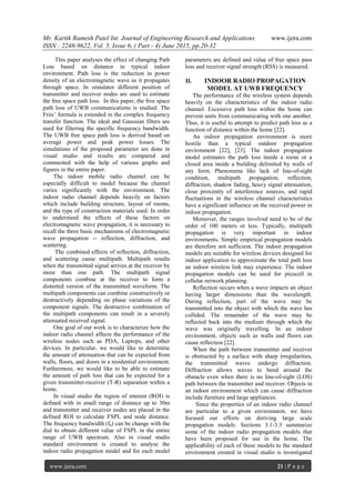 Indoor Radio Propagation Model Analysis Wireless Node Distance and Free Space Path Loss ...