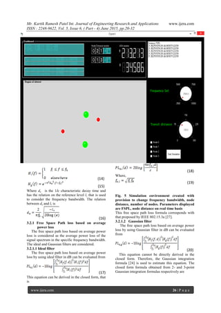 Indoor Radio Propagation Model Analysis Wireless Node Distance and Free ...