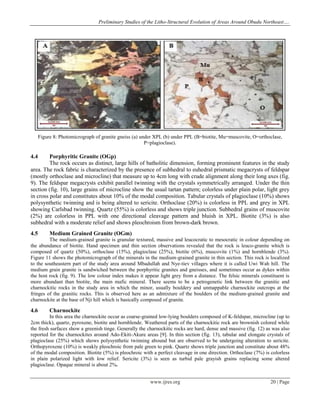Preliminary Studies of the Litho-Structural Evolution of Areas Around ...