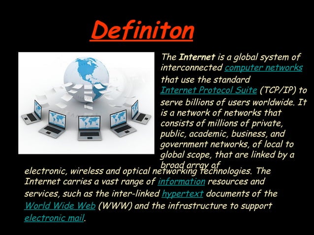 Various Uses of internet | PPT