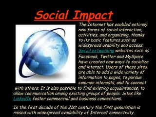 Various Uses of internet | PPT