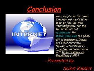 Various Uses of internet | PPT