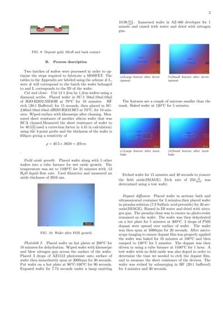 MOSFET Fabrication | PDF