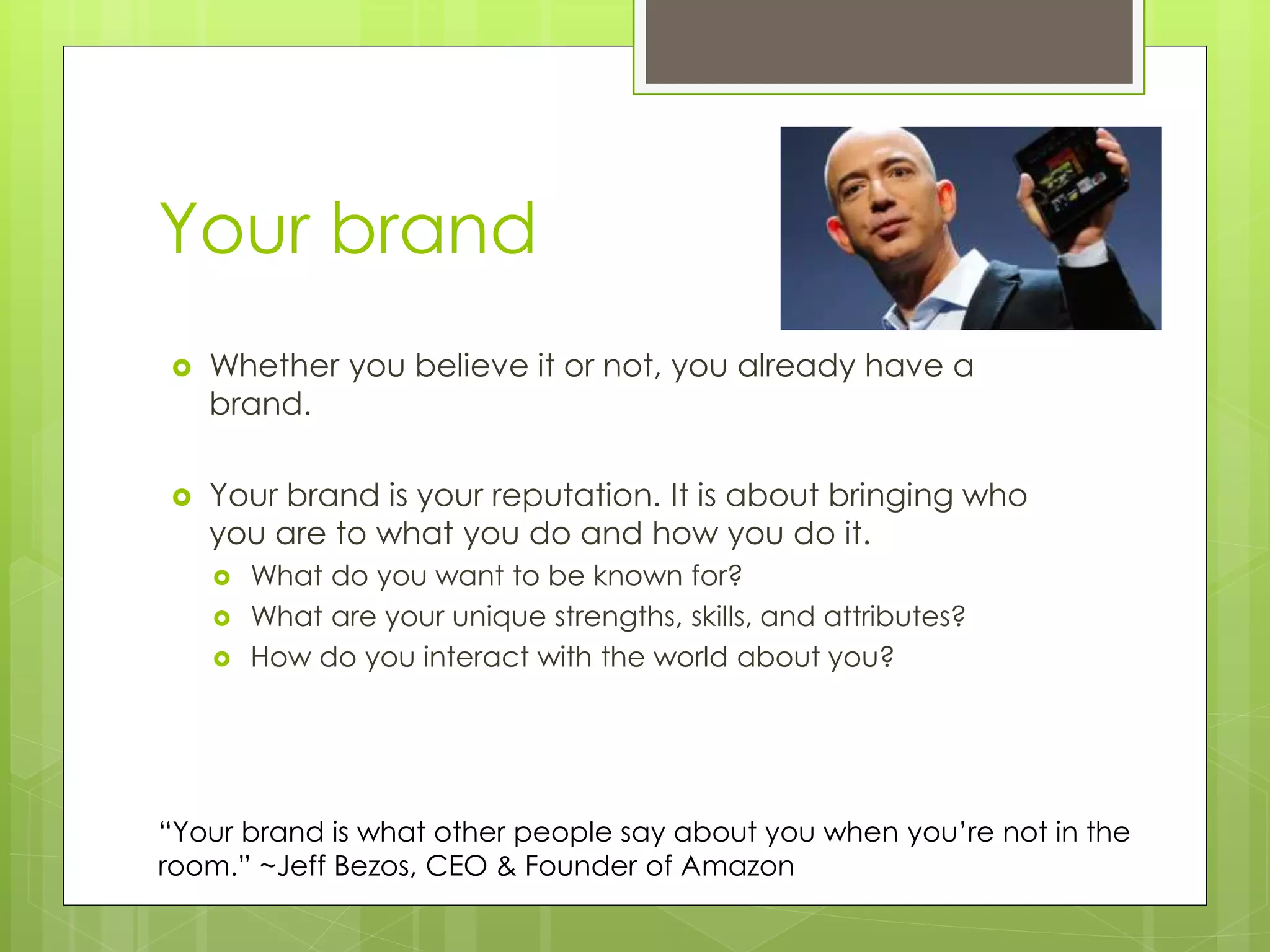 Building your Personal Brand Presentation | PPTX