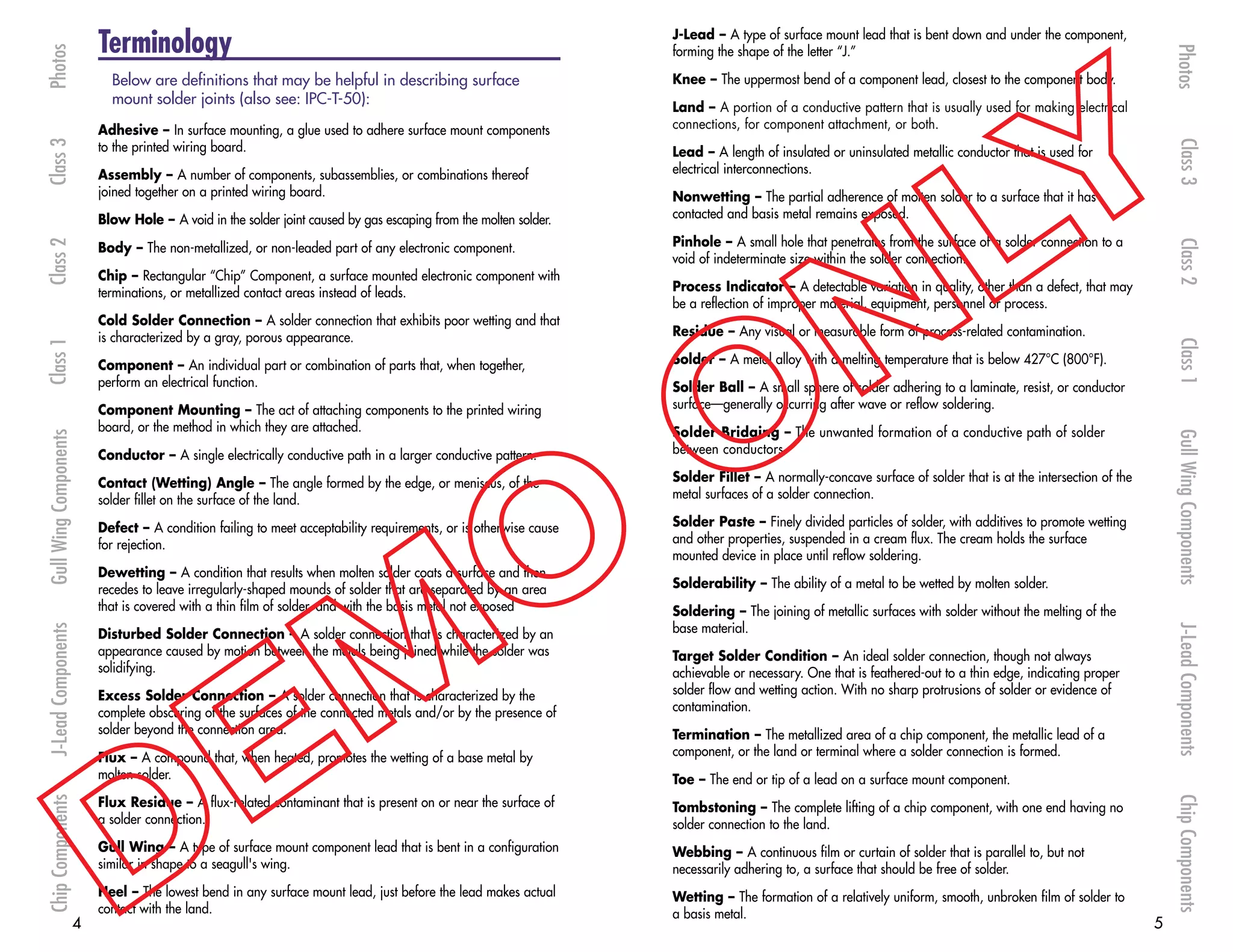 SOLDER FILLET STANDARDS DEMO BOOKLET DEFINITIONS | PDF