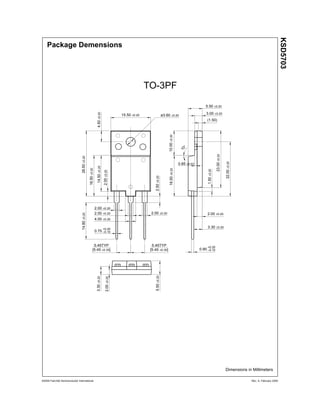 Original NPN Transistor 5703 D5703 2SD5703 TO-3P New Fairchild | PDF