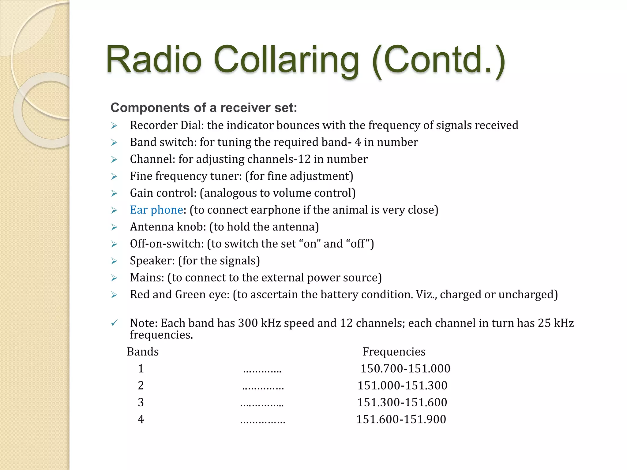 Wildlife Radio Collaring | PPTX