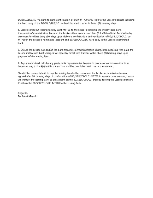 BG and SBLC Procedure | DOCX