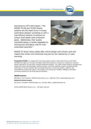 WEISS-TC150-ANVIL | PDF | Manufacturing Industry | Industries
