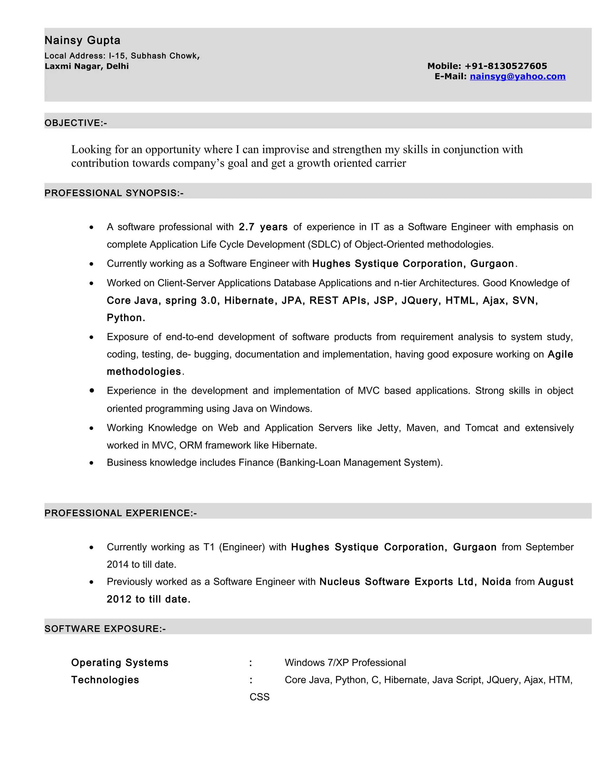 Nainsy_Resume | DOC