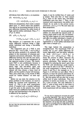 Workfare versus Welfare: Incentive Arguments for Work Requirements in ...