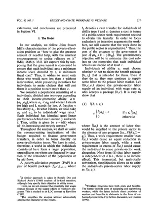 Workfare versus Welfare: Incentive Arguments for Work Requirements in ...