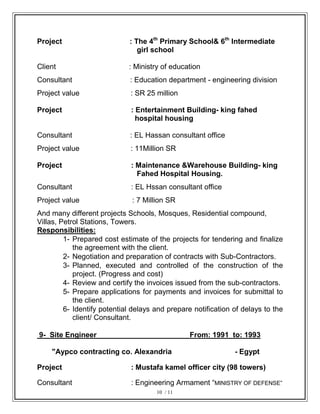 ashraf frieg CV | PDF | Civil Engineering Industry | Industries