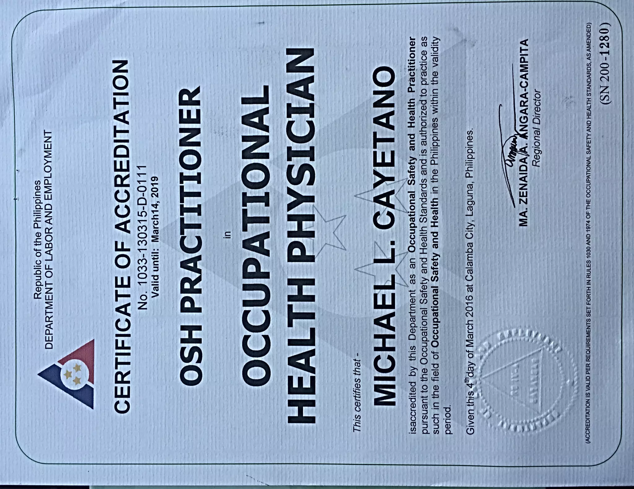 MLC OSH PRACTITIONER RENEWAL 2016 | PDF