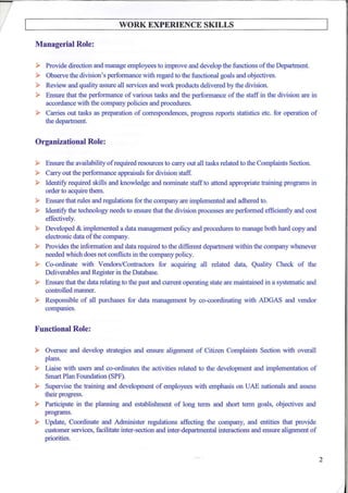 Work Experience Skills | PDF