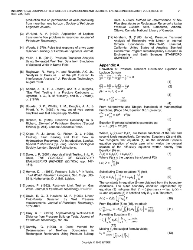 Application Of Laplace Transform To Pressure Transient Analysis In A Reservoir With Internal