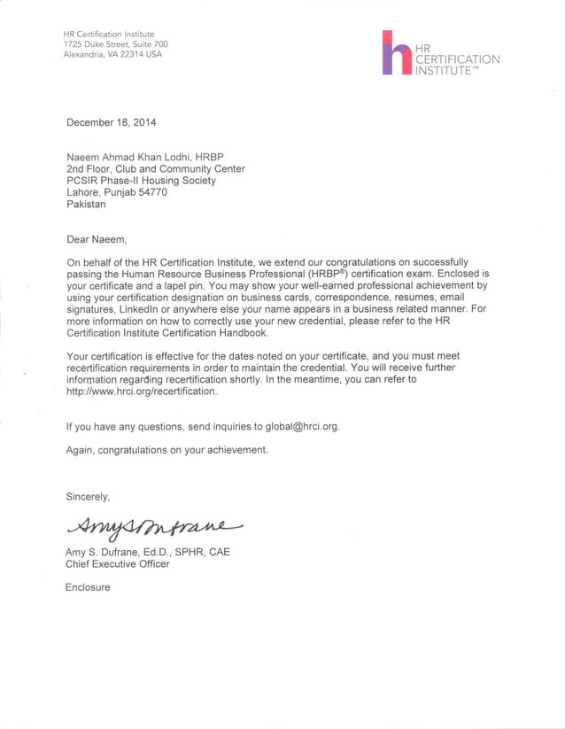 Naeem Khan Lodhi - HRBP | PDF