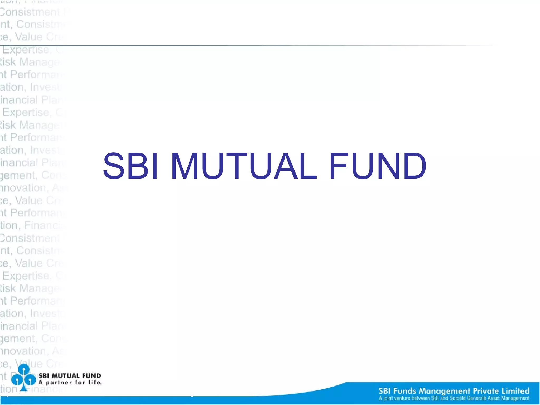 IDBI Basic of MF & SBI Product | PPT