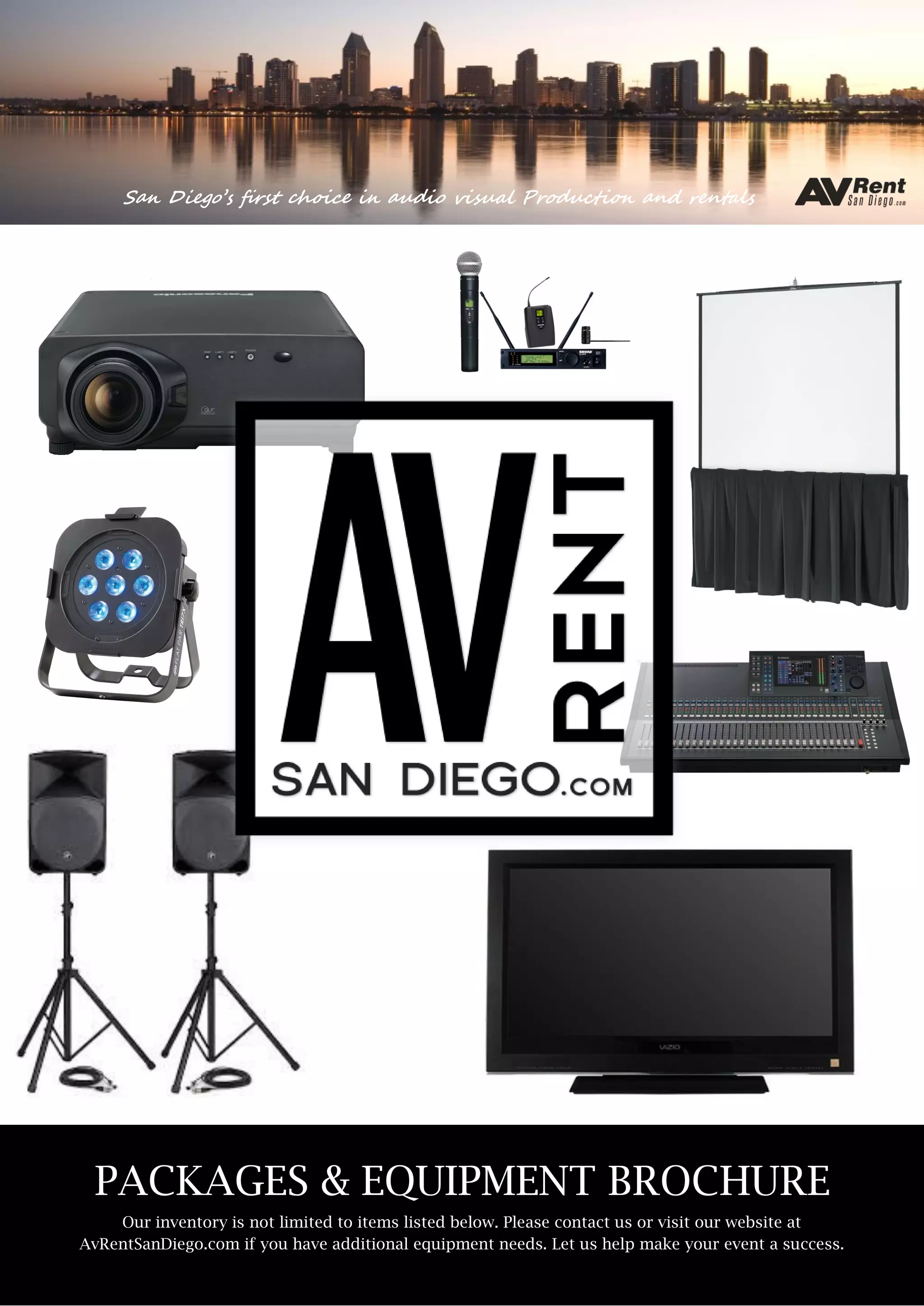 Av Rent San Diego Packages & Pricing 8-2015 | PDF