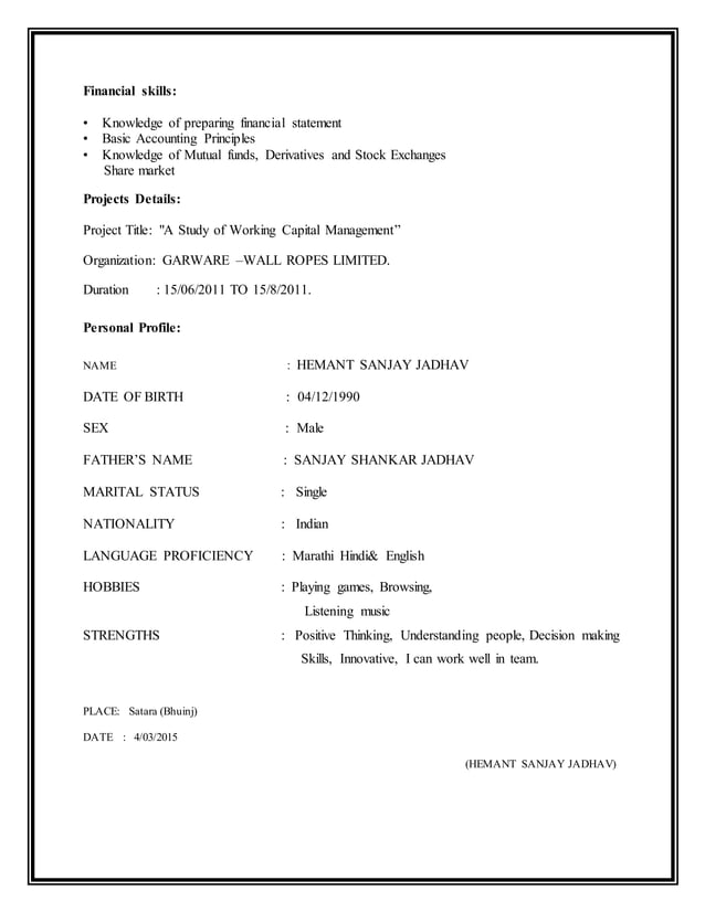 HEMANT JADHAV RESUMEmba | DOCX