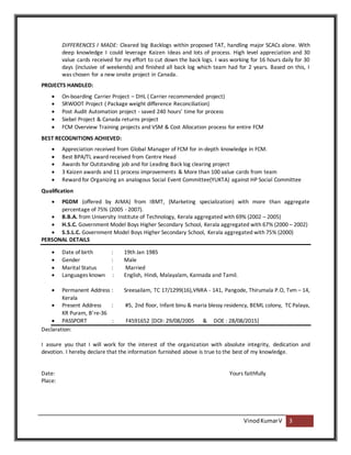 Vinod CV (F&A) | DOCX