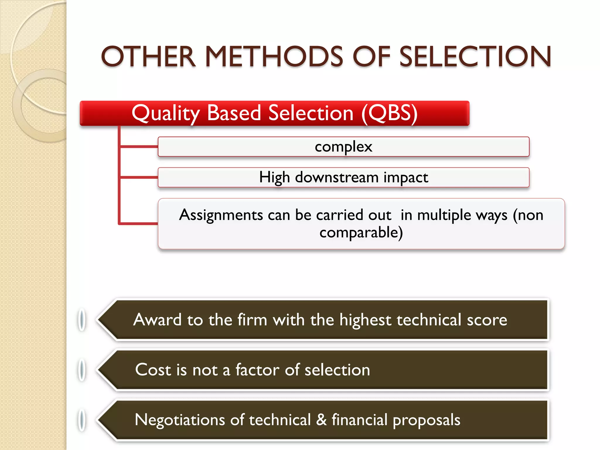 CONSULTING SERVICES PROCUREMENT AND SELECTION AUGUST 2013 PRESENTATION ...