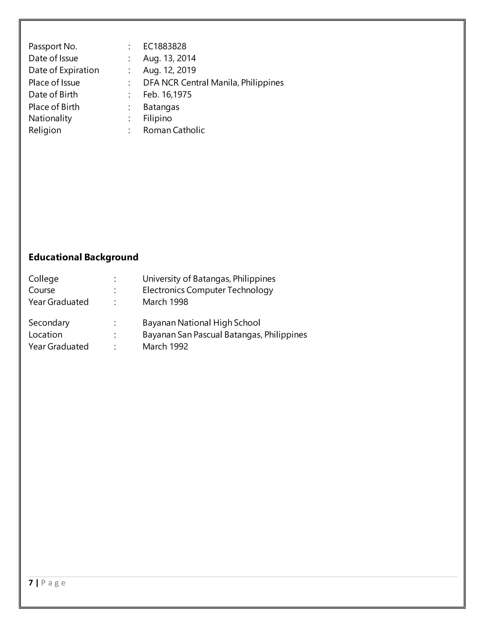 Gerald L. Adarlo CV | PDF