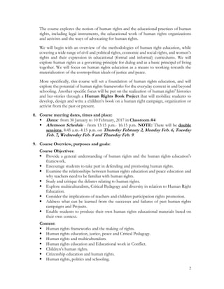 PEP 6043 Human Rights Education syllabus Gal Harmat | PDF | Educational ...