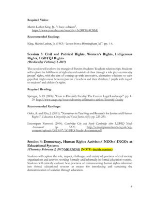 PEP 6043 Human Rights Education syllabus Gal Harmat | PDF | Educational ...