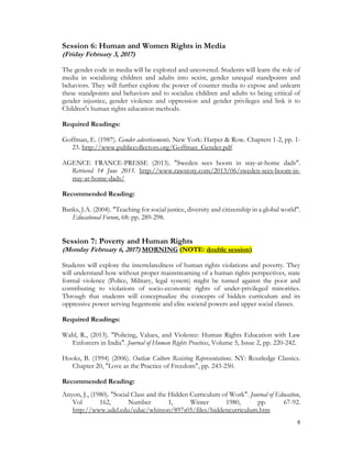 PEP 6043 Human Rights Education syllabus Gal Harmat | PDF | Educational ...