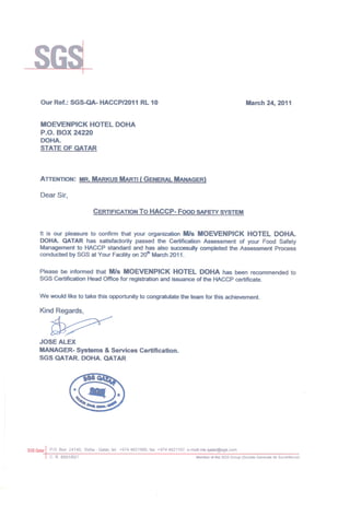 HACCP Certificate | PDF