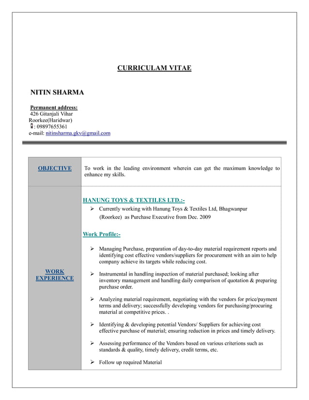 nitin resume | PDF