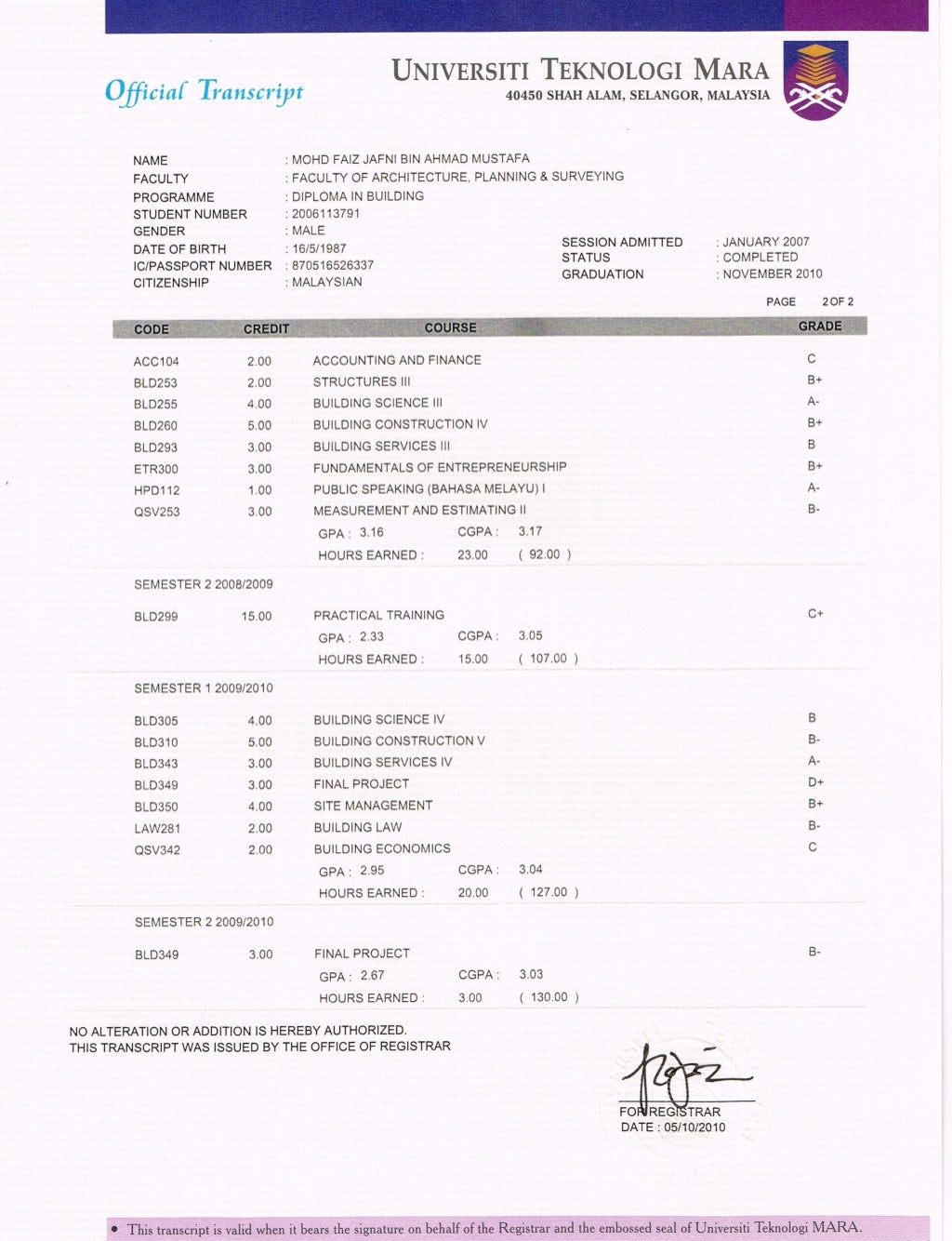 DIPLOMA TRANSCRIPT diploma-transcript