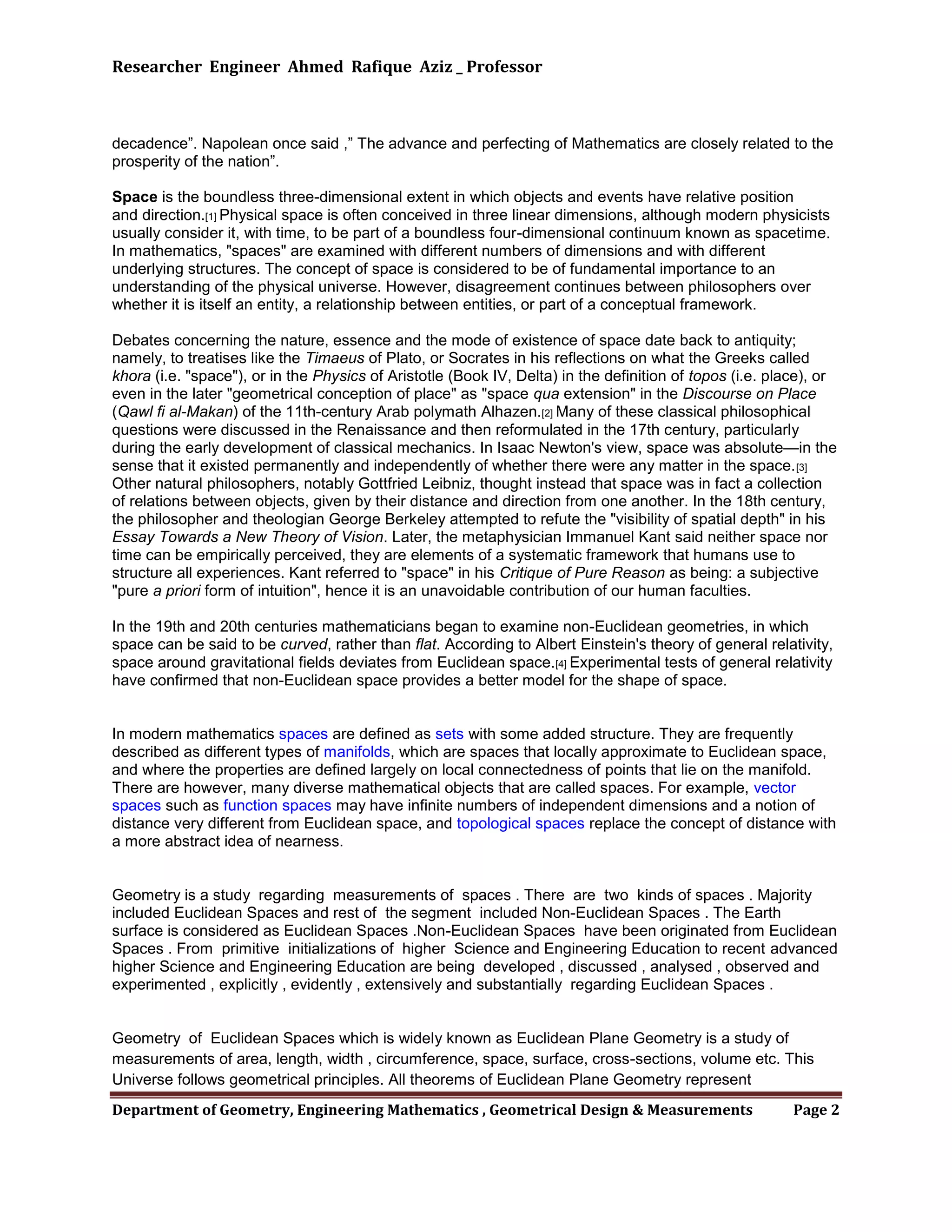 Department of Geometry | PDF