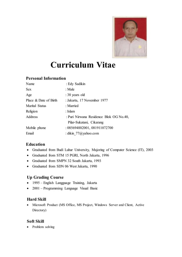 CV (Edy Sadikin) | PDF