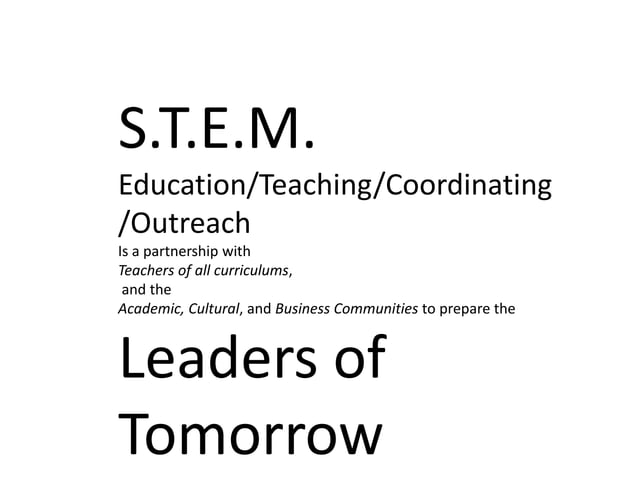 STEM Presentation | PPTX | Education