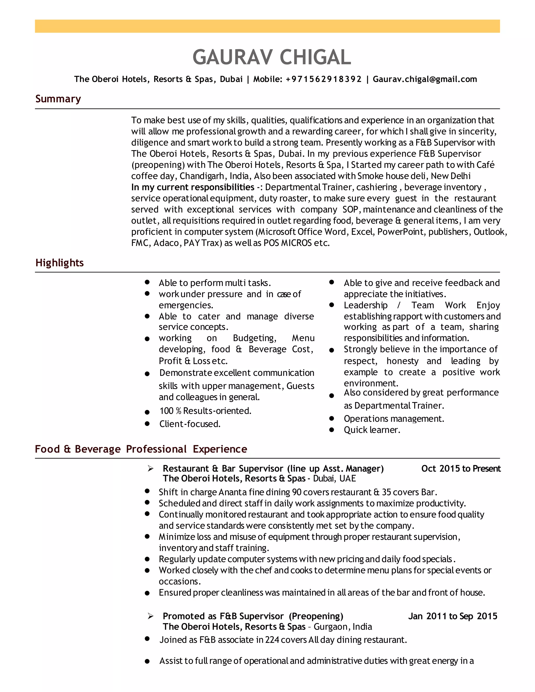 Resume Gaurav (1) | DOCX