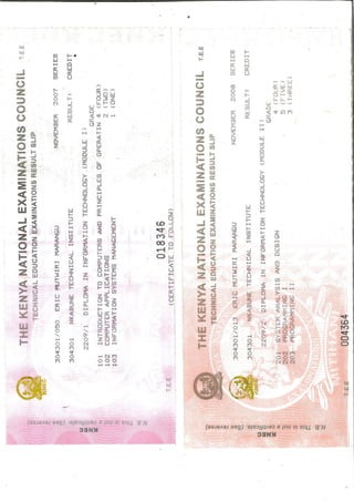 ERIC MUTWIRI MARANGU CERTS N TESTIMONIALS2016 | DOC