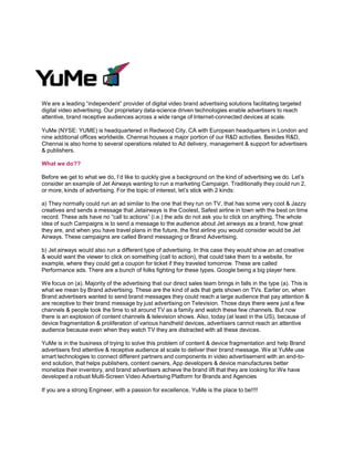 About YuMe | PDF