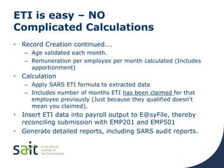 SAIT ETI Presentation | PPT