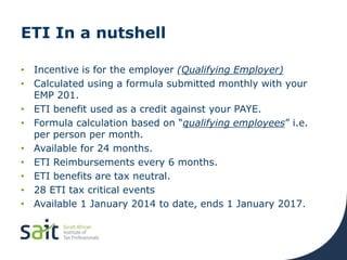 SAIT ETI Presentation | PPT