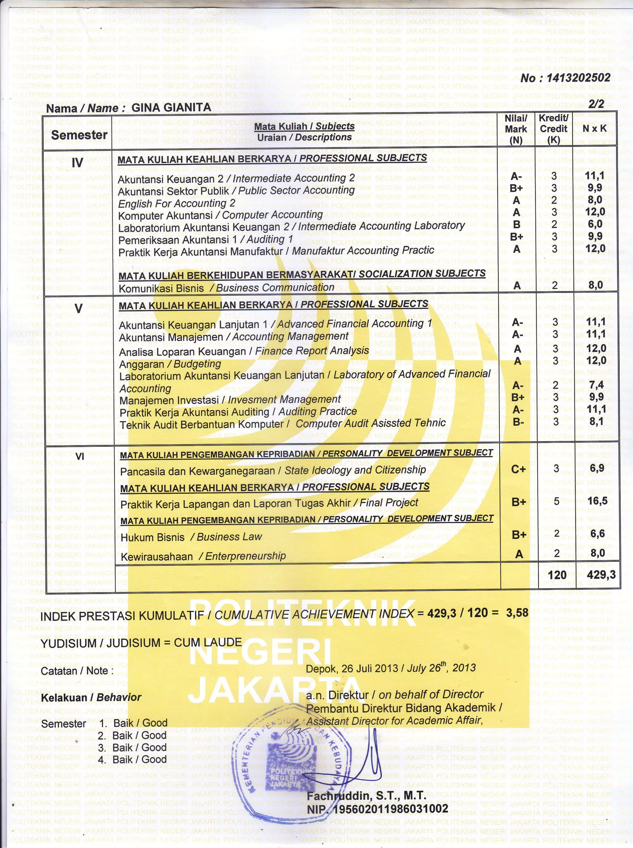 Transkrip page 2of2_ | PDF