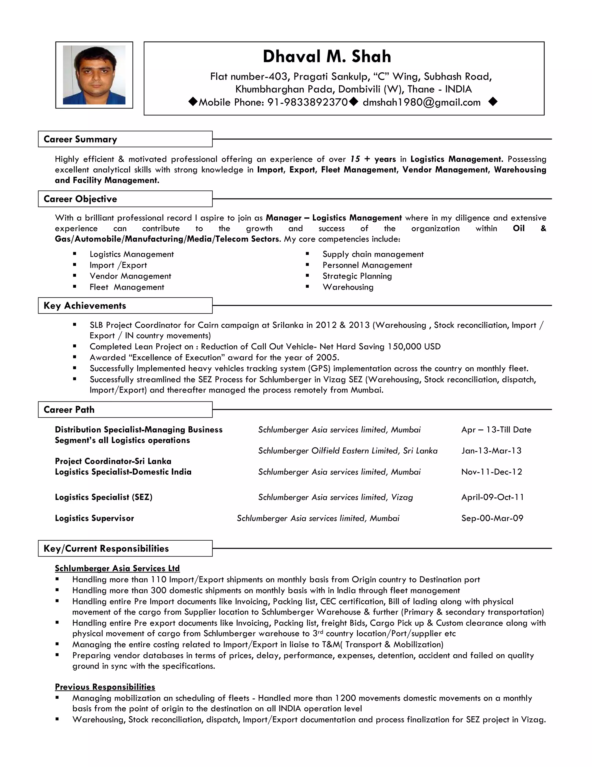 Dhaval Shah - Resume | PDF
