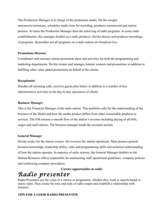 RADIO JOURNALISM AND PRODUCTION | DOC