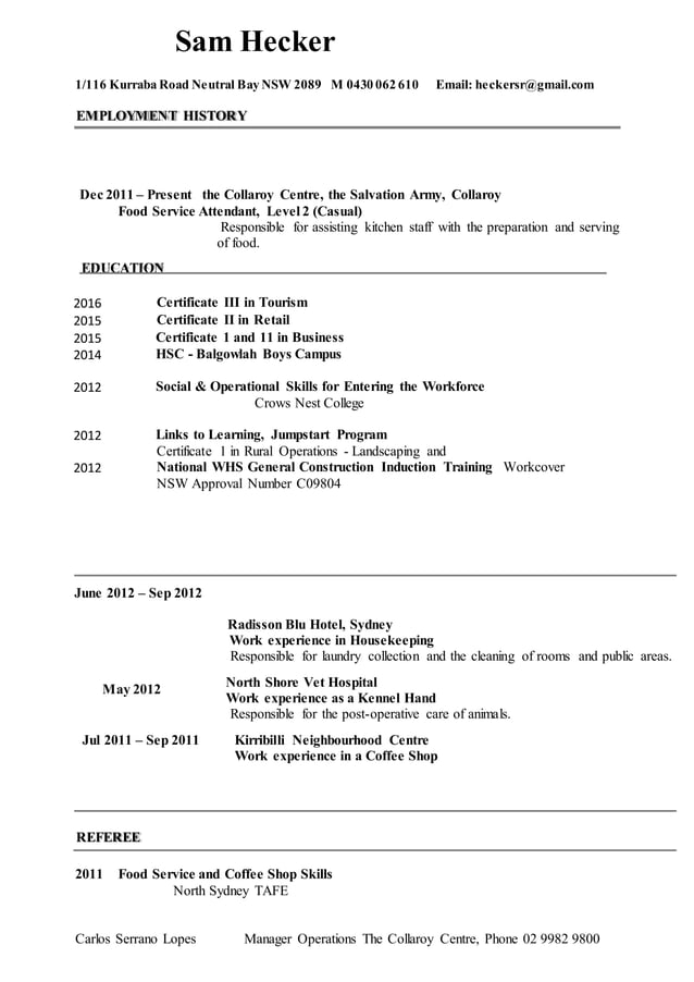 Sam Hecker Resume 2016 (1) | DOCX