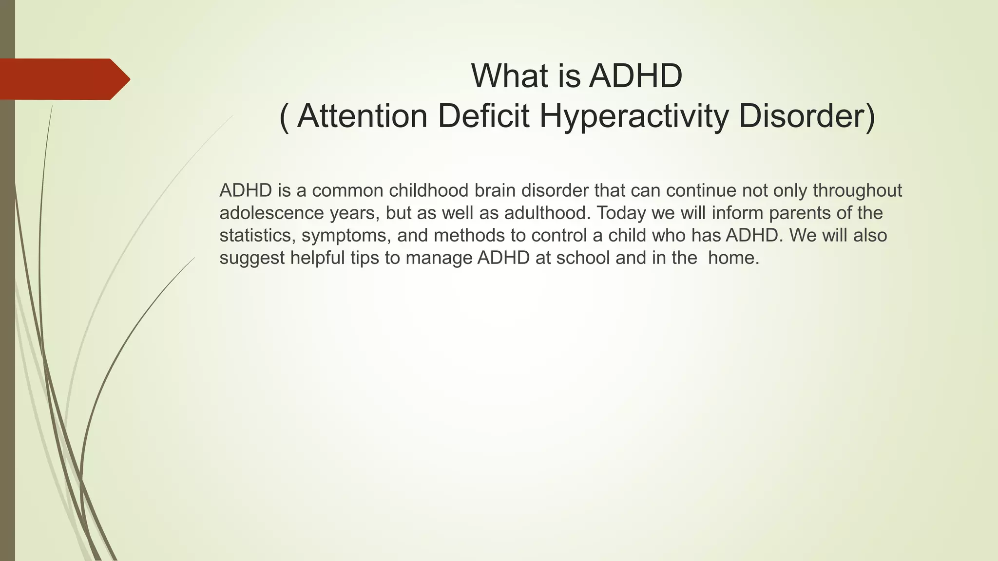 Managing Your Child With Adhd2 Pptx